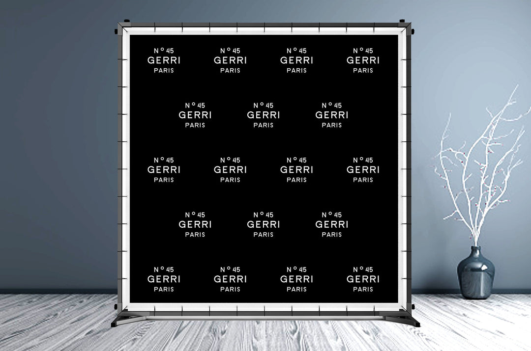 Custom Logo Custom Vinyl Backdrop – Hue Design Group